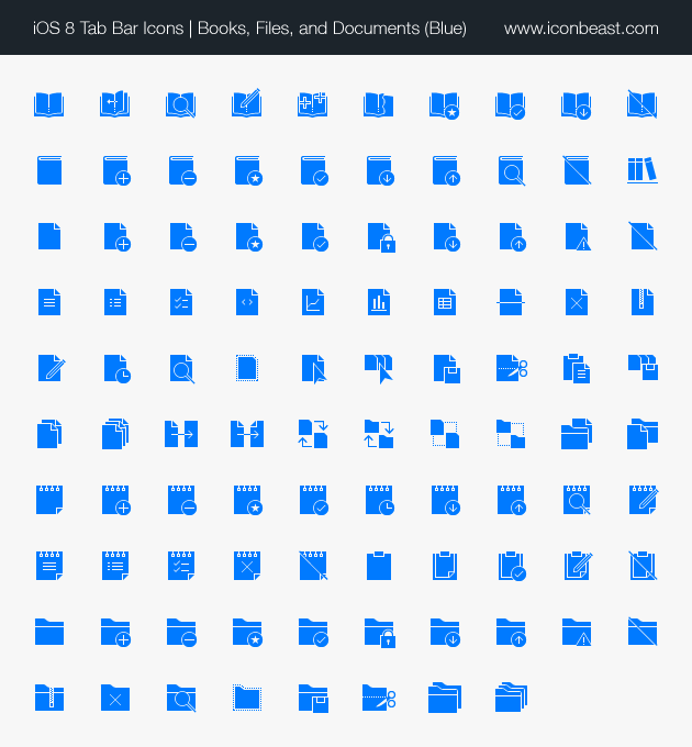 Books, Files, and Documents Line Icons | iOS Tab Bar Icons