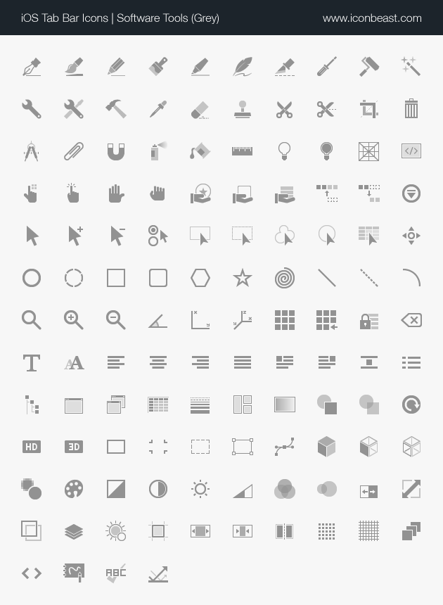 Software Tools | iOS Tab Bar Icons